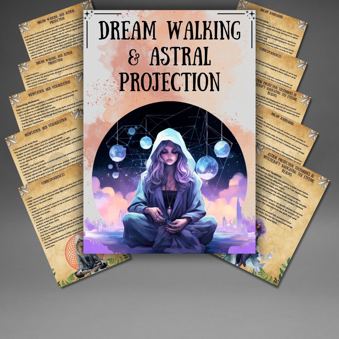 Secret Dream Walking Grimoire Pages, Wicca Witchcraft Book of Shadows, Astral Projection Rituals ...