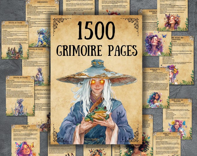 1500 Best Grimoire Pages Bundle, Witchy Book of Shadows, Wicca, Magic ...