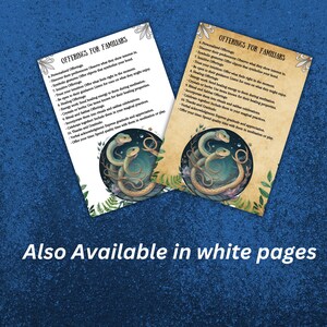 Secret Familiars Witchcraft Grimoire Pages, Printable Book of Shadows ...