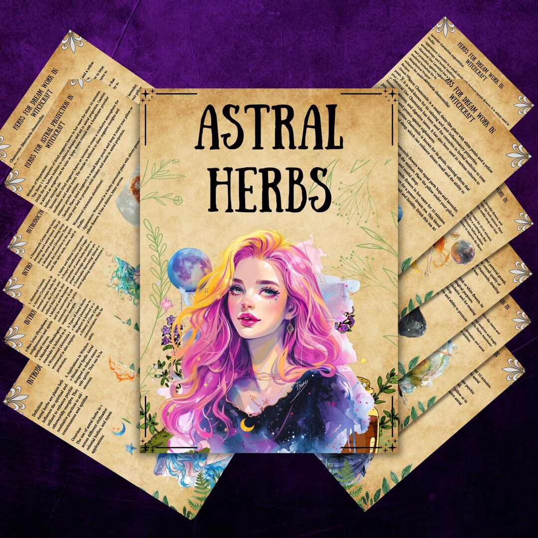 Astral Herbs Grimoire Pages, Wicca Witchcraft, Astral Grimoire, Rituals ...