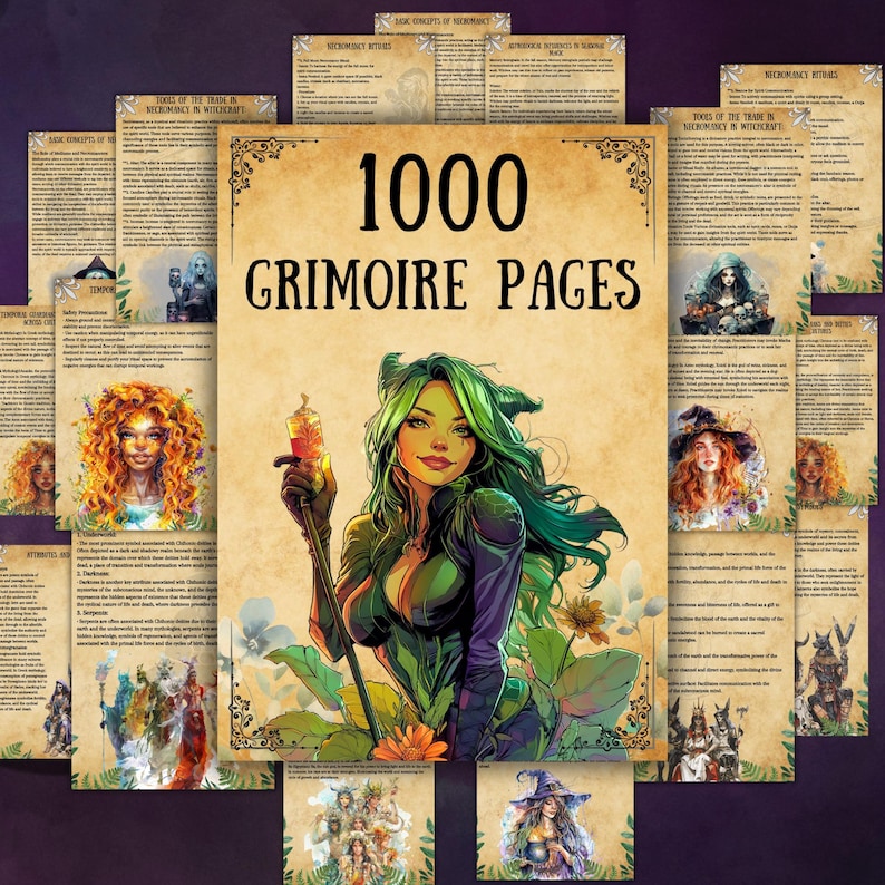 1000 Grimoire Pages Bundle, Wiccan, Book of Shadows, Witchcraft Basics, Printable Witch Rituals ...