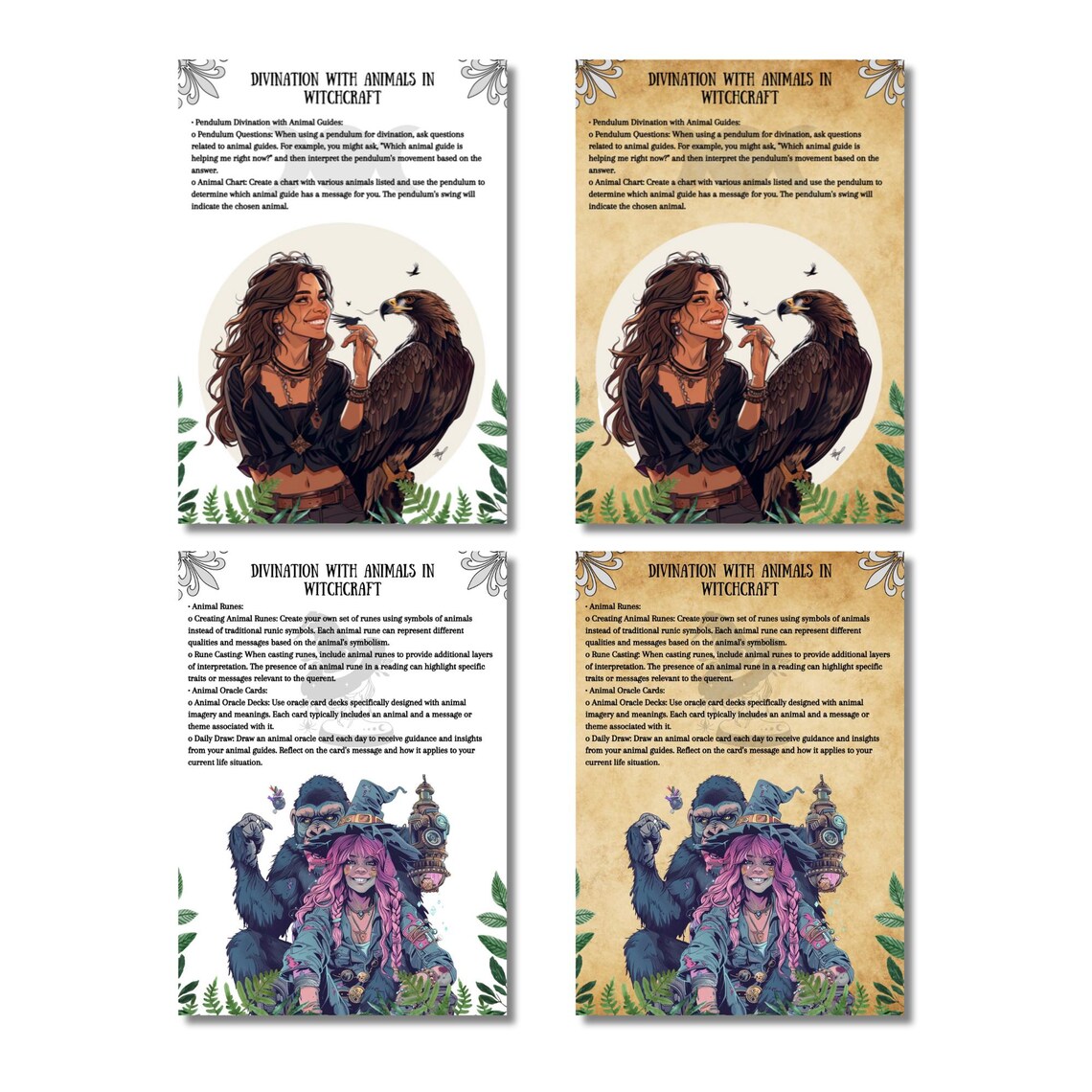 Secret Animal Grimoire Pages, Communication, Book of Shadows, Animal ...