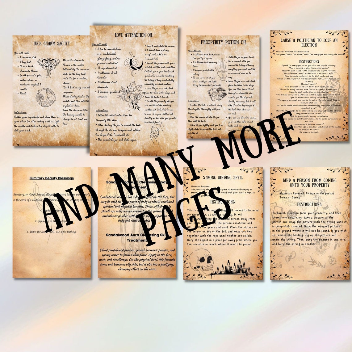 Witchcraft Magic Spells Bundle Witch Starter Kit Printable - Etsy