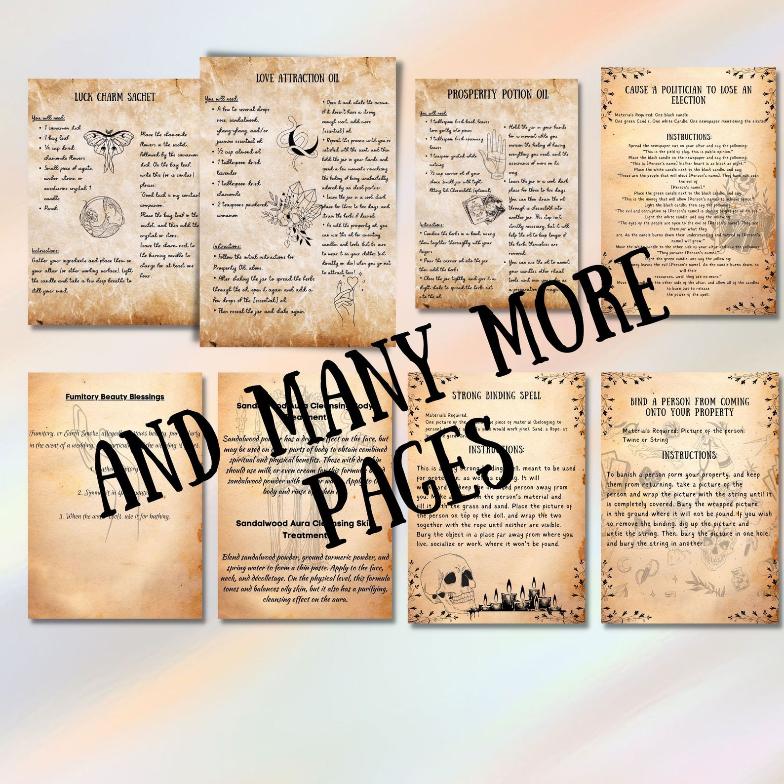 Witchcraft Magic Spells Bundle Witch Starter Kit Printable - Etsy