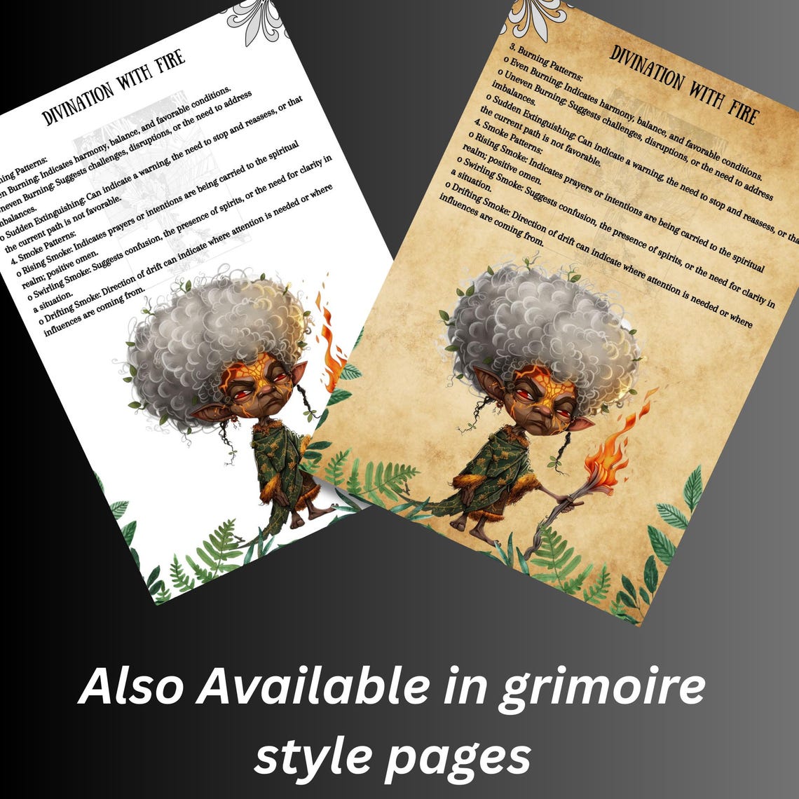 Fire Magic Grimoire Pages, Wicca Book of Shadows, Witchcraft Fire ...