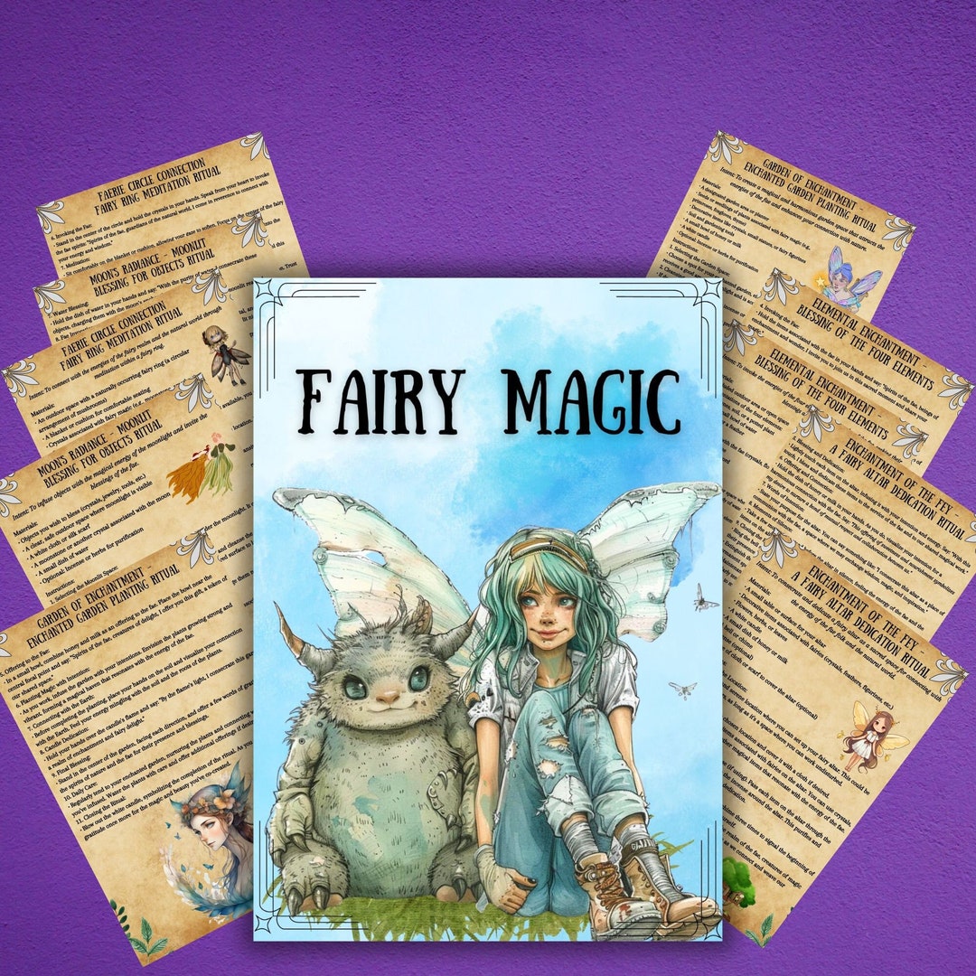 Secret Fairy Magic, Printable Book of Shadows Pages, Digital Grimoire ...