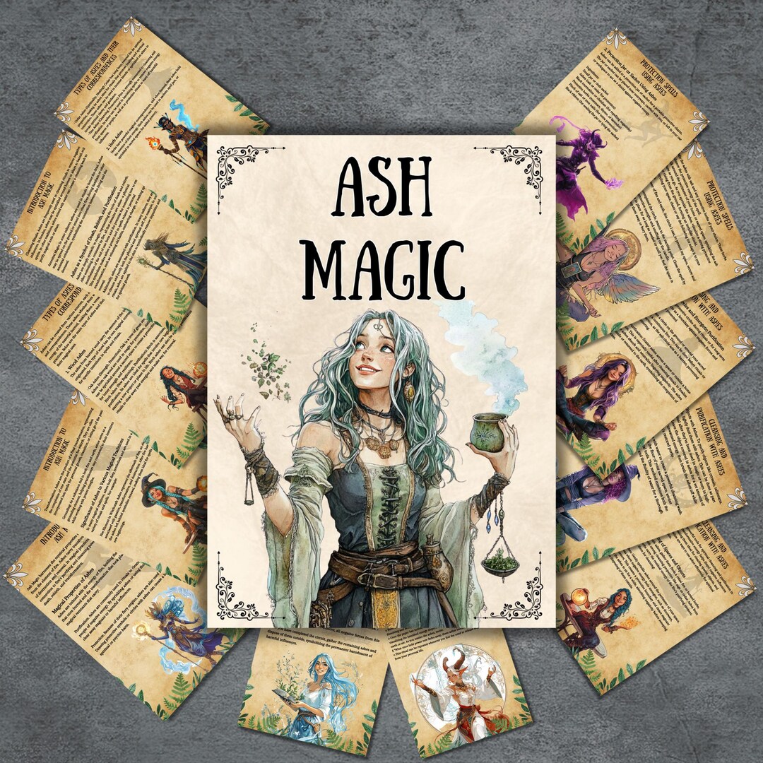 Ash Magic Grimoire Pages, Ashes Book of Shadows, Ash Rituals, Spells ...
