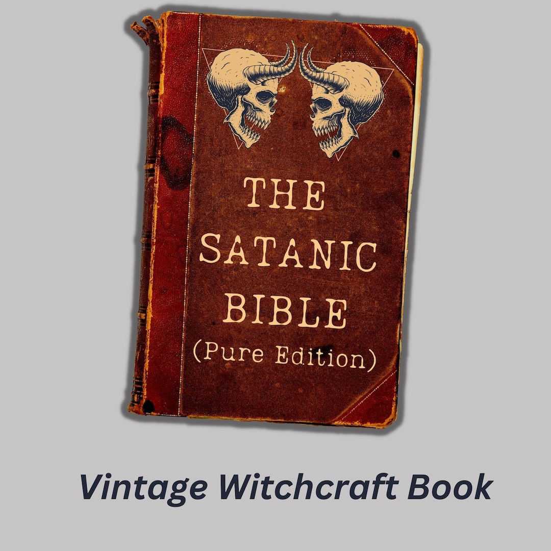 Satanic Bible Antique Witchcraft Book, 93 Pages, Occult Book, Pagan ...