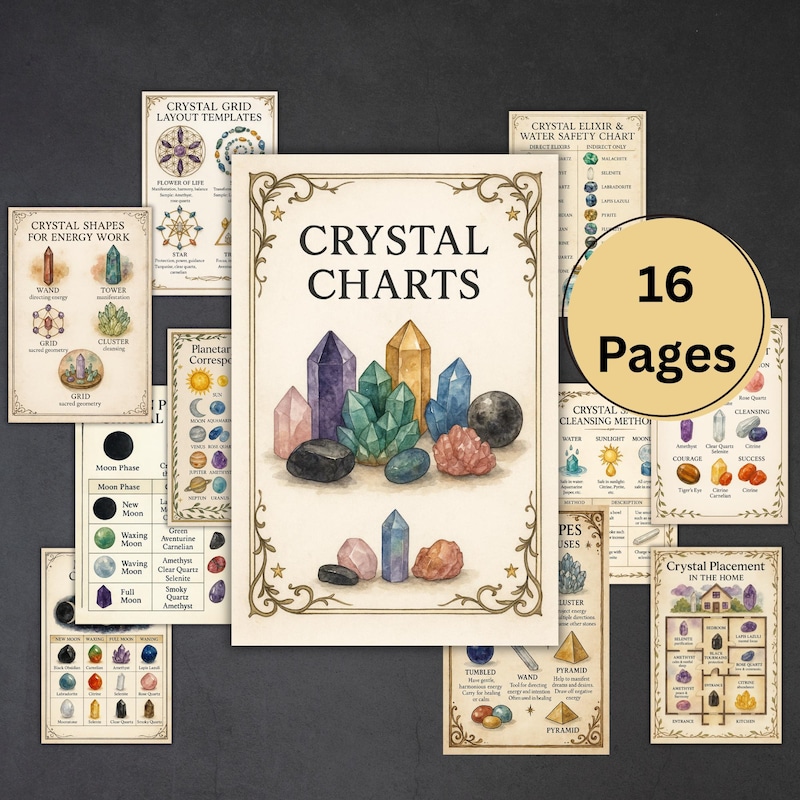 Printable Crystal Book - Etsy