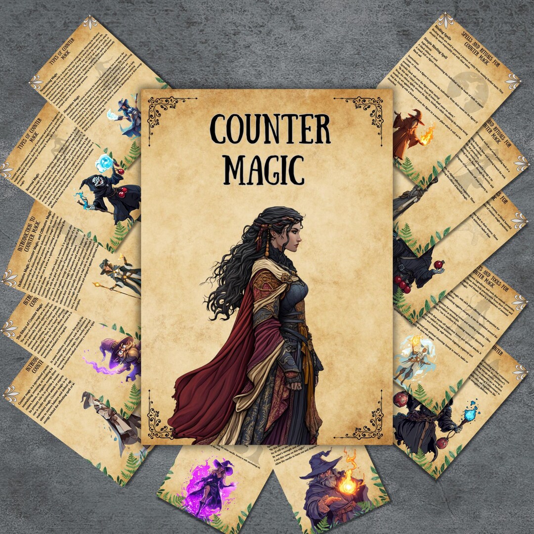 Secret Counter Magic Witch Pages, Grimoire, Wicca Book of Shadows ...