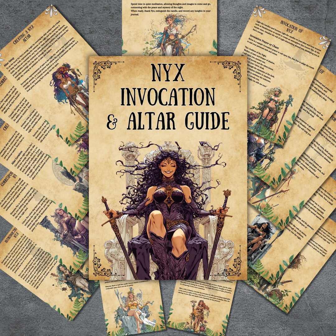 Greek Goddess Nyx Altar Guide, Prayers, Invocation, Setup, Nyx Grimoire ...