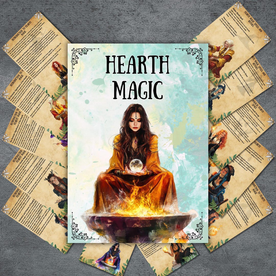 Hearth Magic Pages, Grimoire Bundle, Wicca Witchcraft, Hearth Witch ...