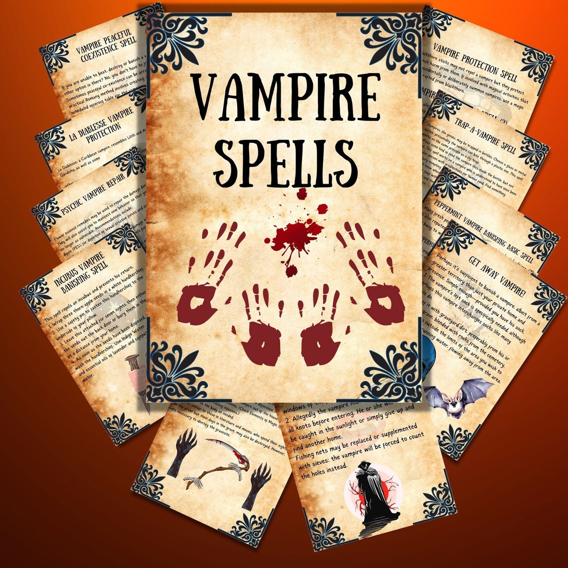 Vampire Spells Bundle, Witchcraft Book of Spells, Occult, Pagan ...