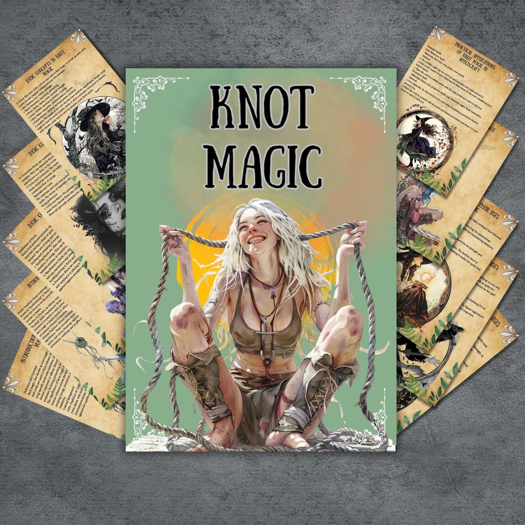 Knot Magic Grimoire Pages, Witchcraft Basics, Book of Shadows, Knot Rituals, Cord Magic, Pagan ...