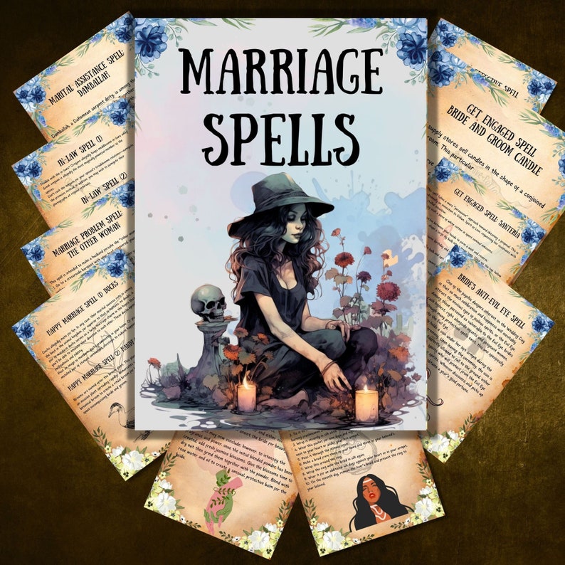 Marriage Spells Bundle, Witchcraft Book of Spells, Wicca Magic Spells ...