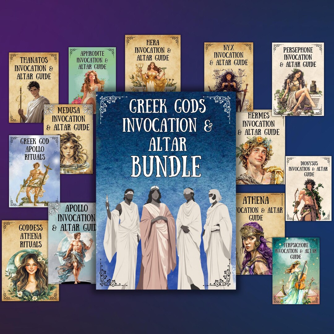 Greek Gods Altar, Prayer, Invocation, Altar Guide, Grimoire Pages, Greek Deity Rituals, Book of ...