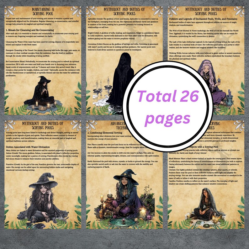 Secret Witchcraft, Scrying Pools Grimoire, Book of Shadows Pages ...