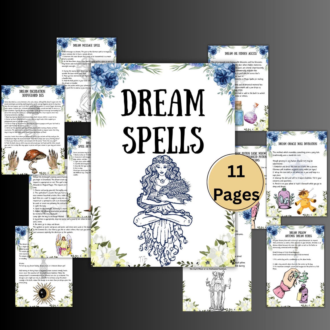Dream Spells Bundle, Witchcraft Spellbook, Beginner Witches, Book of ...