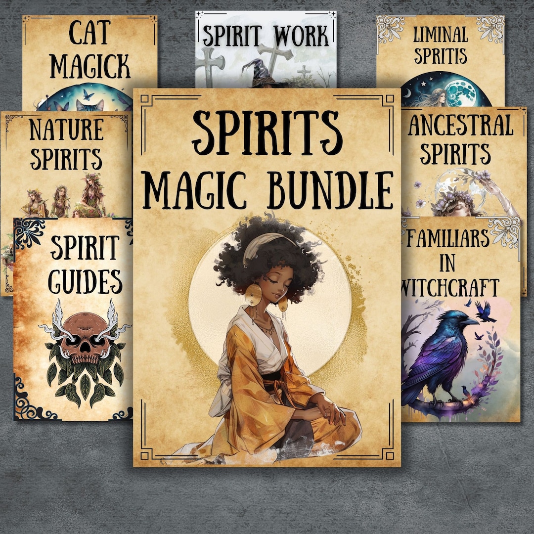 Spirits Bundle Grimoire Pages, Wicca Witchcraft Basics, Spirits Magic, Rituals, Printable Witch ...