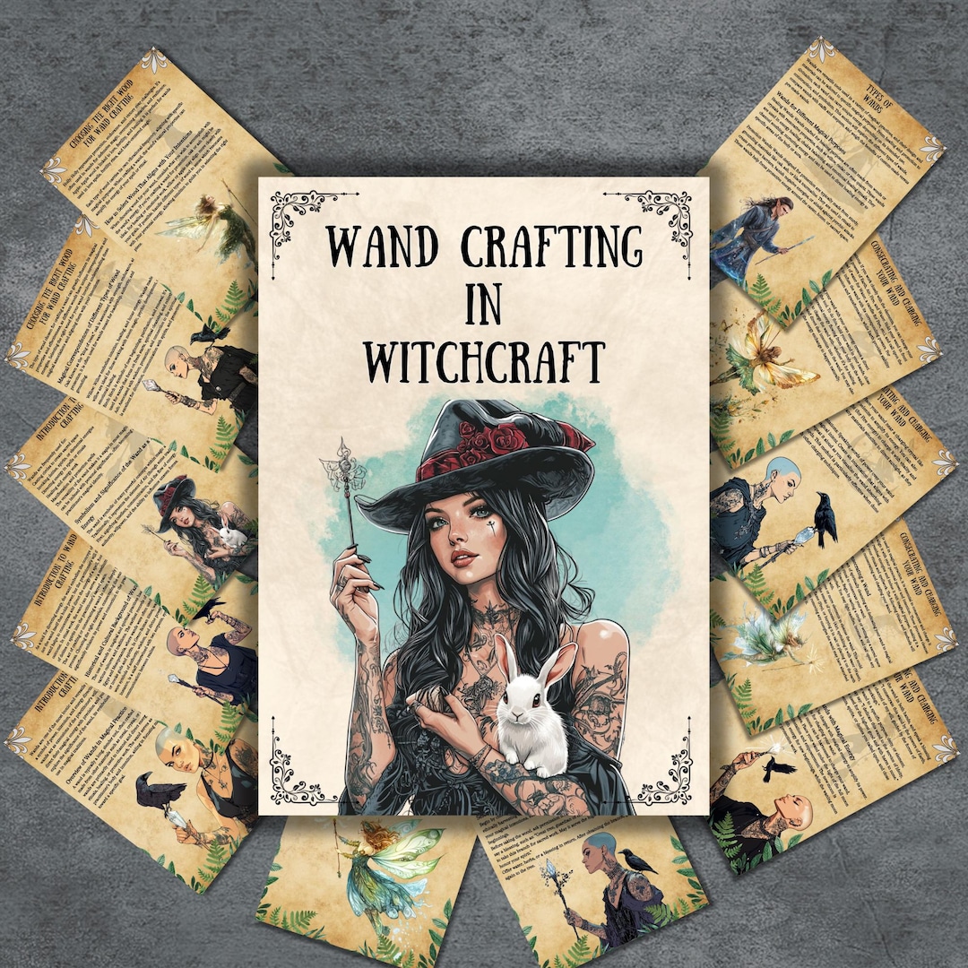 Secret Wands Grimoire Pages, Magic Wand, Witchcraft Tools, Printable ...