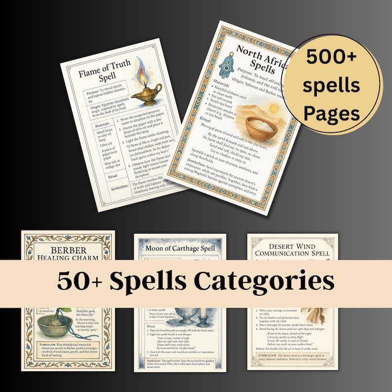 Powerful Magic Spells Kit, 500 Spells, Witchcraft, Witchy Printable ...