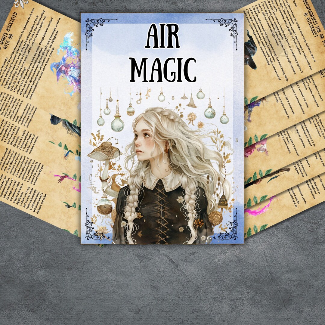 Air Magic Grimoire Pages, Book of Shadows, Wiccan Witchcraft, Printable, Air Witch Rituals ...
