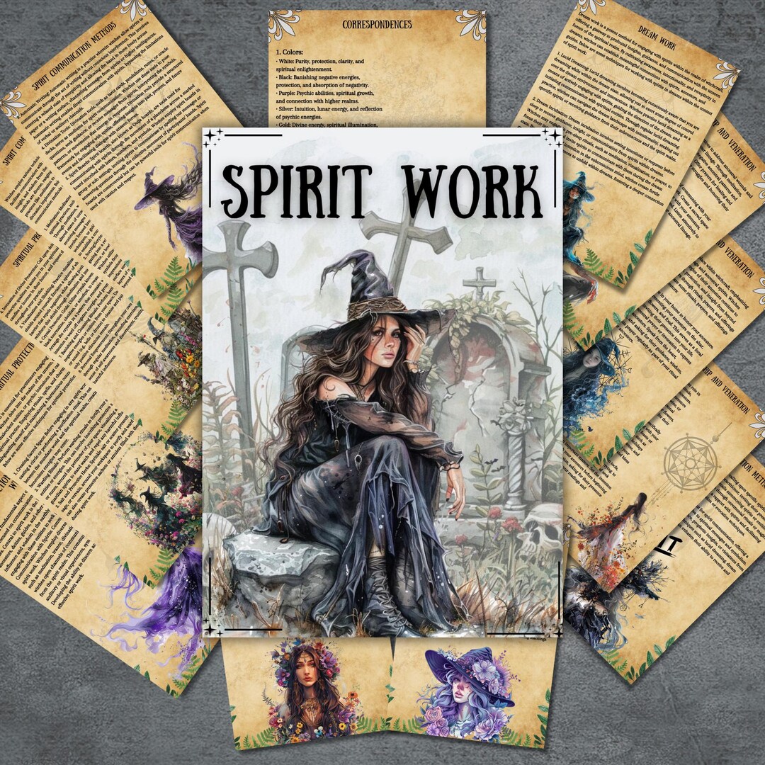 Secret Graveyard Grimoire Pages, Witches Book of Shadows, Graveyard ...