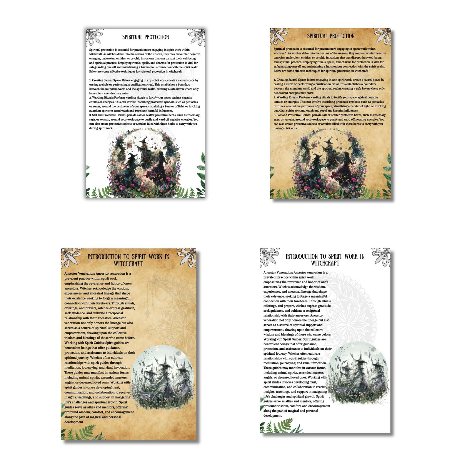 Spirit Work Grimoire Pages: Wicca Book of Shadows (digital Download) - Etsy