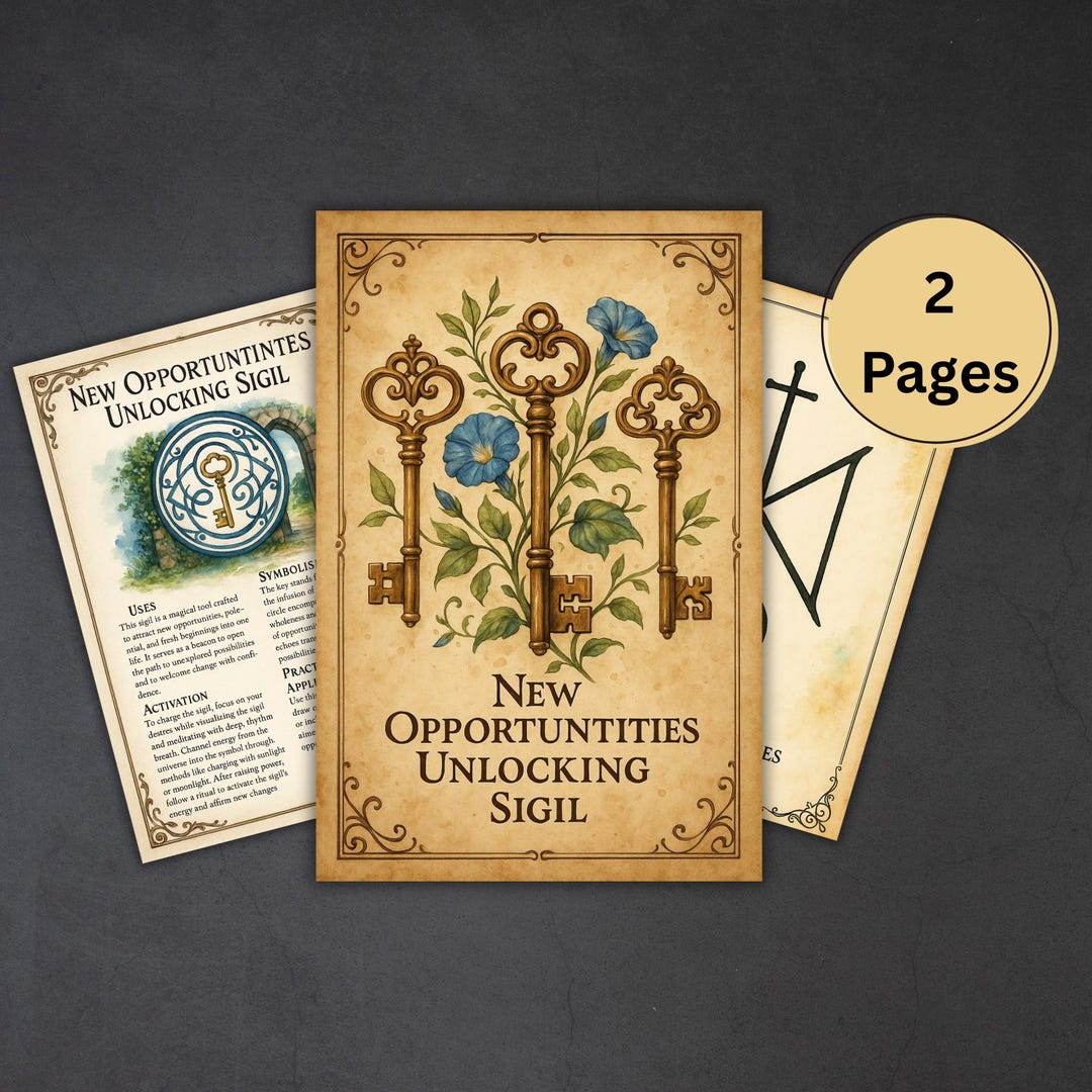 New Opportunity Sigil, Magical Sigil for Success, Luck, Sigils Grimoire ...