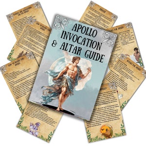 Greek God Apollo Altar, Prayer, Invocation, Altar Guide, Grimoire Pages ...