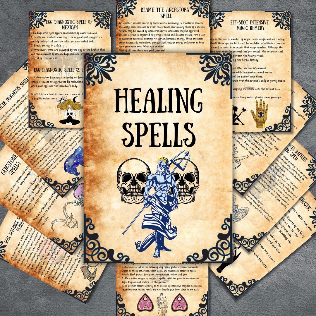 Healing Spells Bundle, Witchcraft Spell Book Pages, Book of Shadows ...