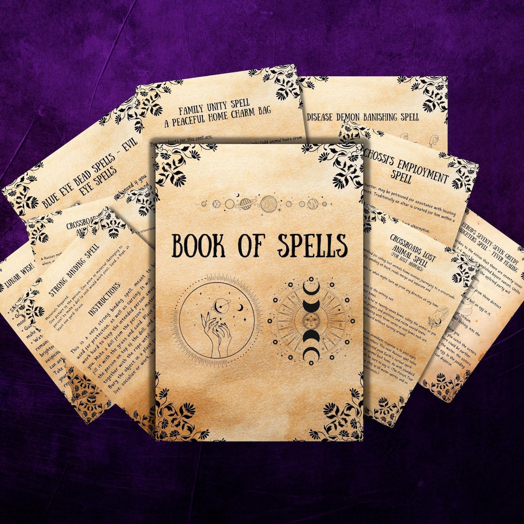 Ultimate Book of Spells Pages, Witchcraft Witchy Book, Book of Shadows ...
