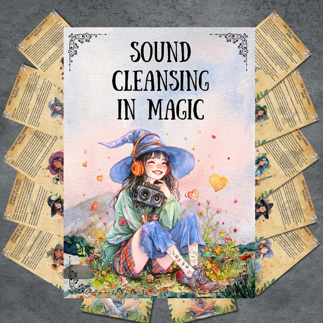 Sound Cleansing Grimoire Pages, Magic Book of Shadows, Sound Rituals ...