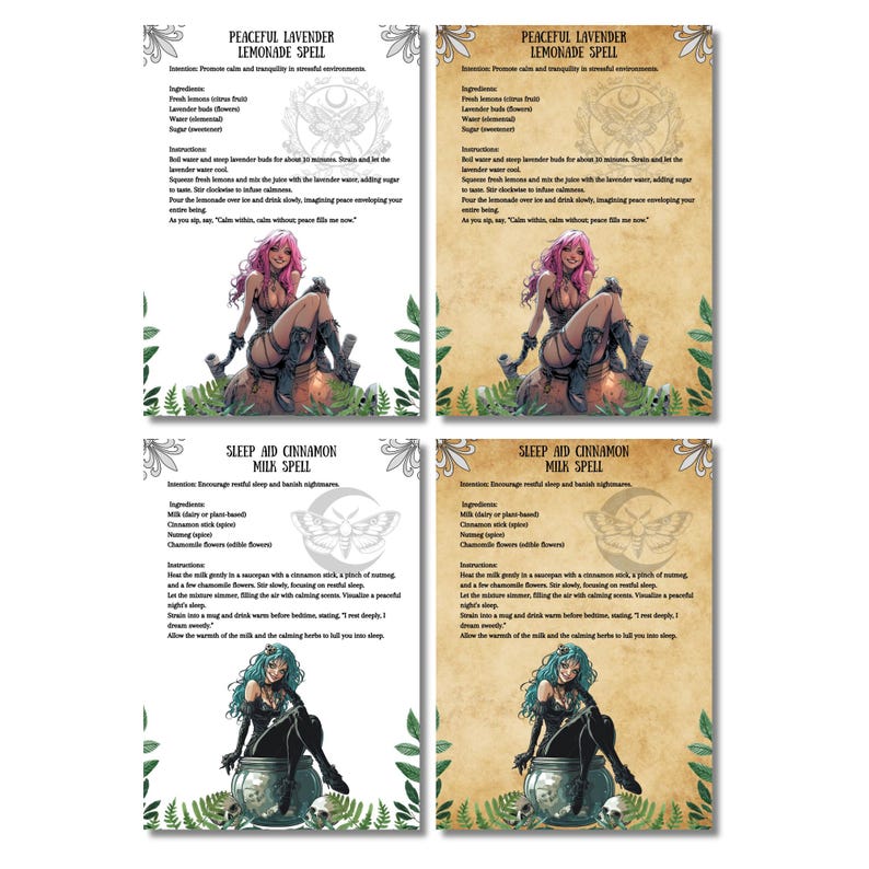 Secret Kitchen Spells Pages, Witchcraft Grimoire, Book of Shadows ...