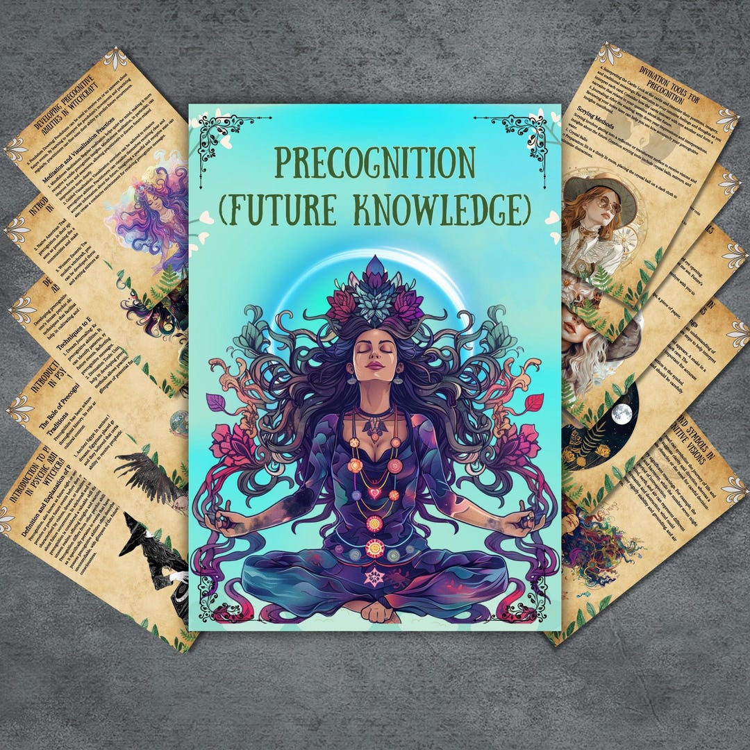 Precognition Grimoire Pages, Wicca Book of Shadows, Witchcraft, Psychic ...