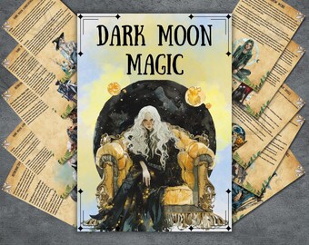 MOON WITCH Grimoire Page Printable PDF Digital Download for Lunar ...