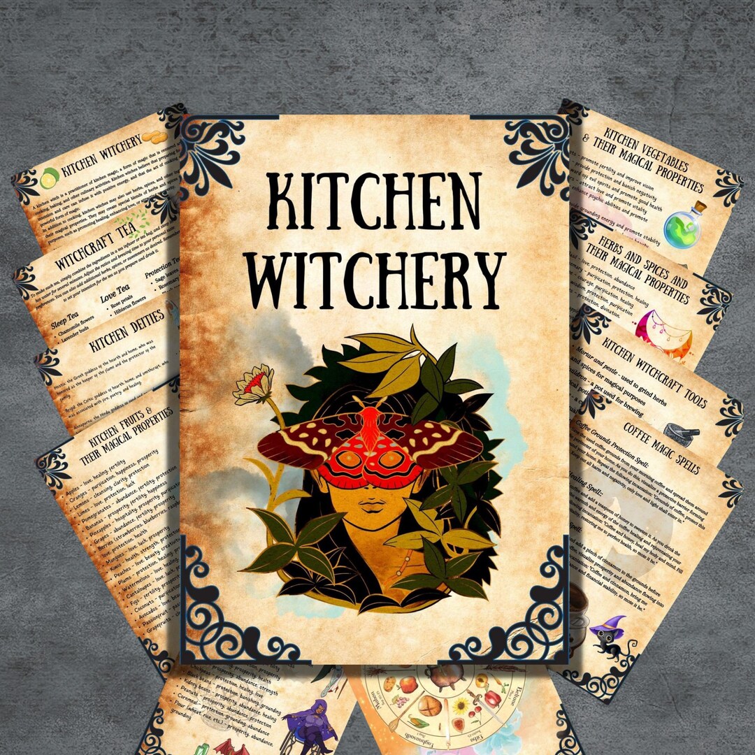 Kitchen Witchery Grimoire Pages, Digital Kitchen Witch Journal, Kitchen ...