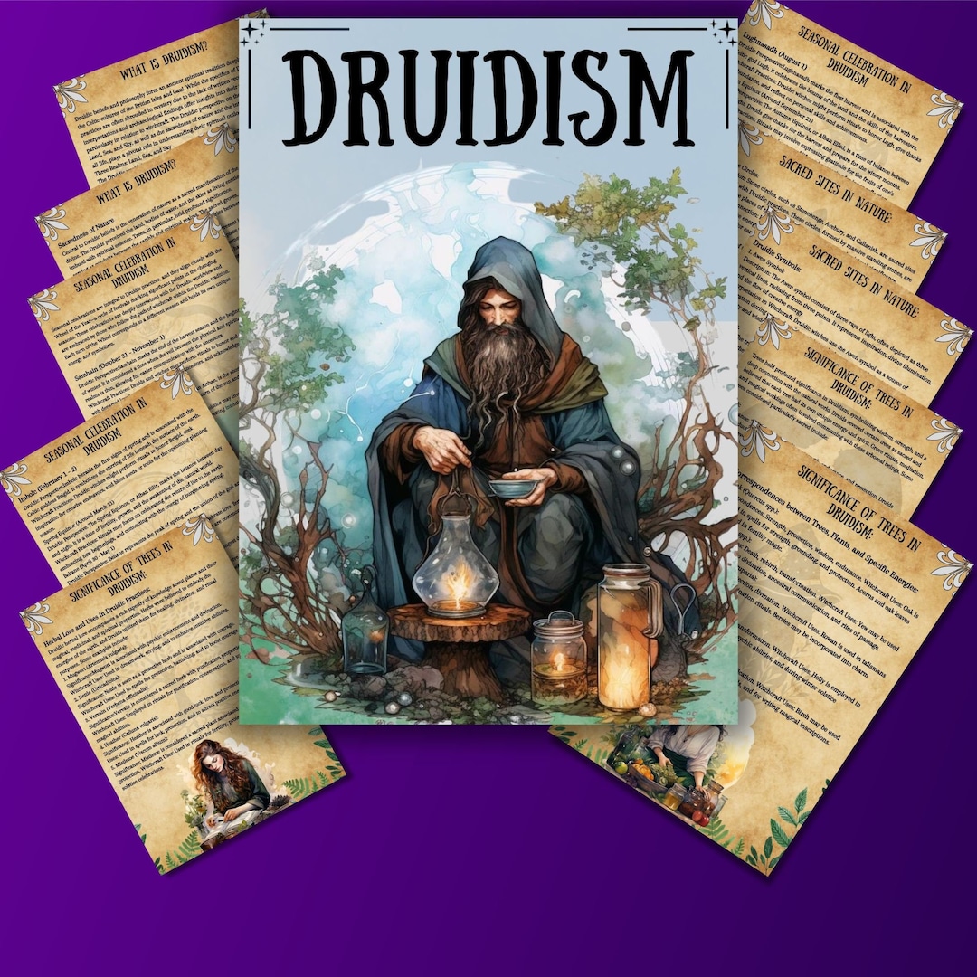 Secret Druidism Grimoire Pages, Printable Wiccan Book of Shadows ...