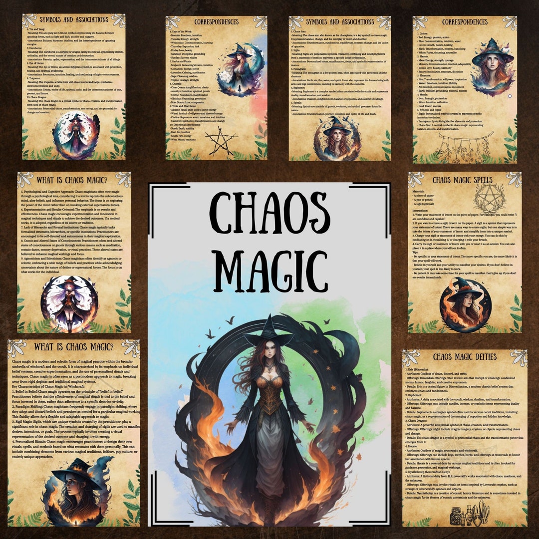 Chaos Magic Grimoire Pages, Beginner Book of Shadows, Printable ...