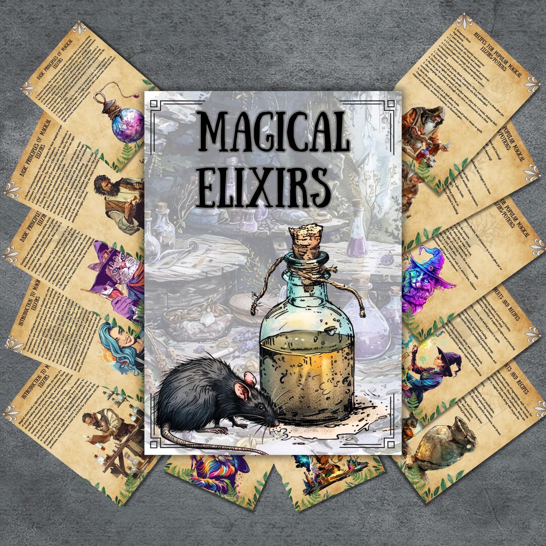 Witchcraft Elixirs Grimoire Pages, Potions, Wicca Book of Shadows ...