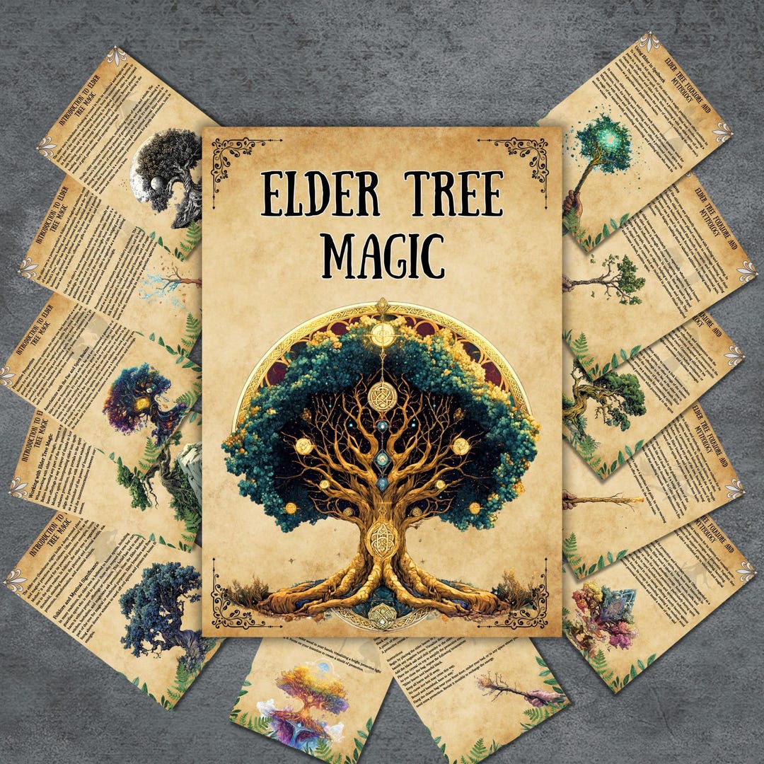 Elder Tree Magic Grimoire Pages: Wicca, Spells, Rituals (digital ...