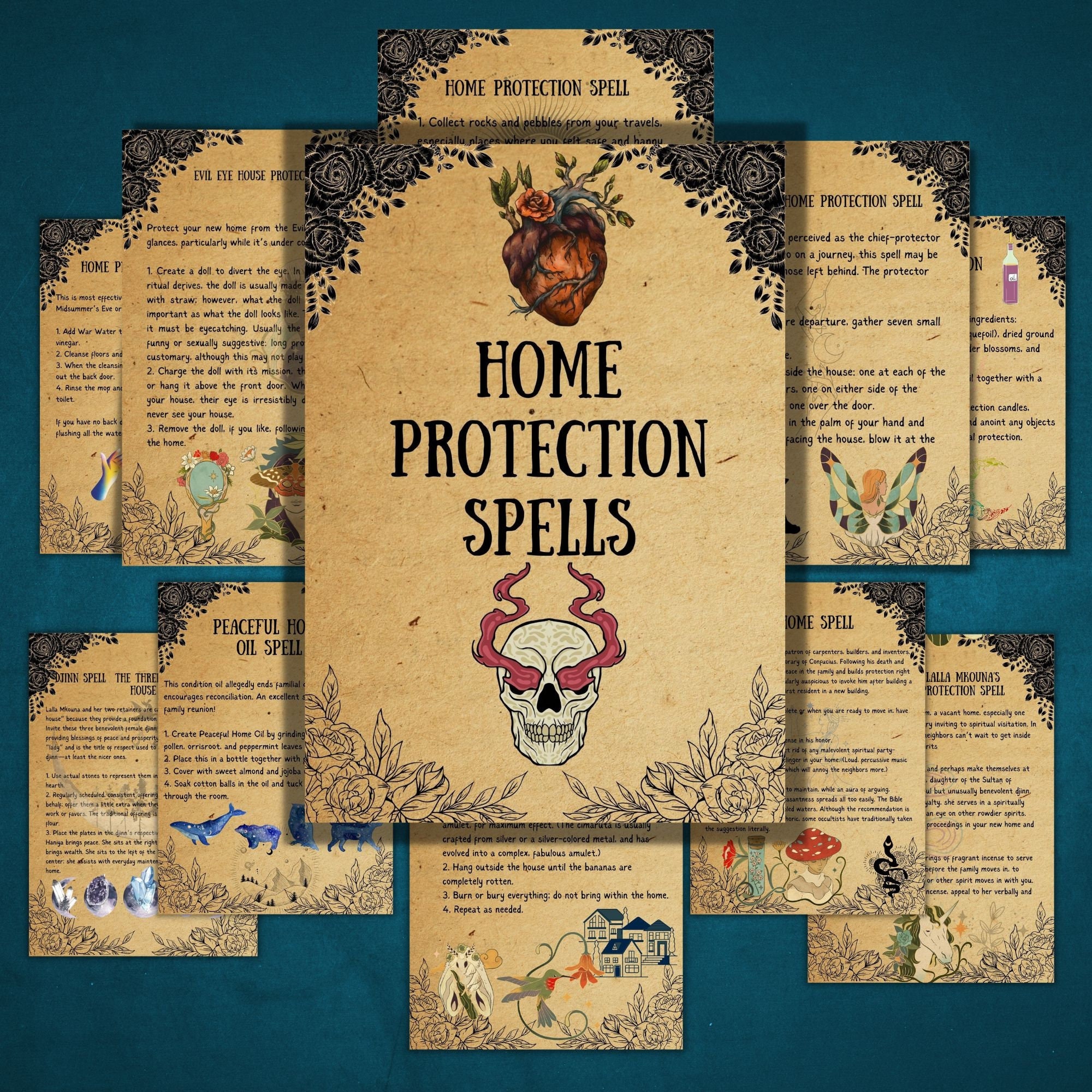 Home Protection Spells Bundle, Book of Spells, Occult, Wicca Spells ...