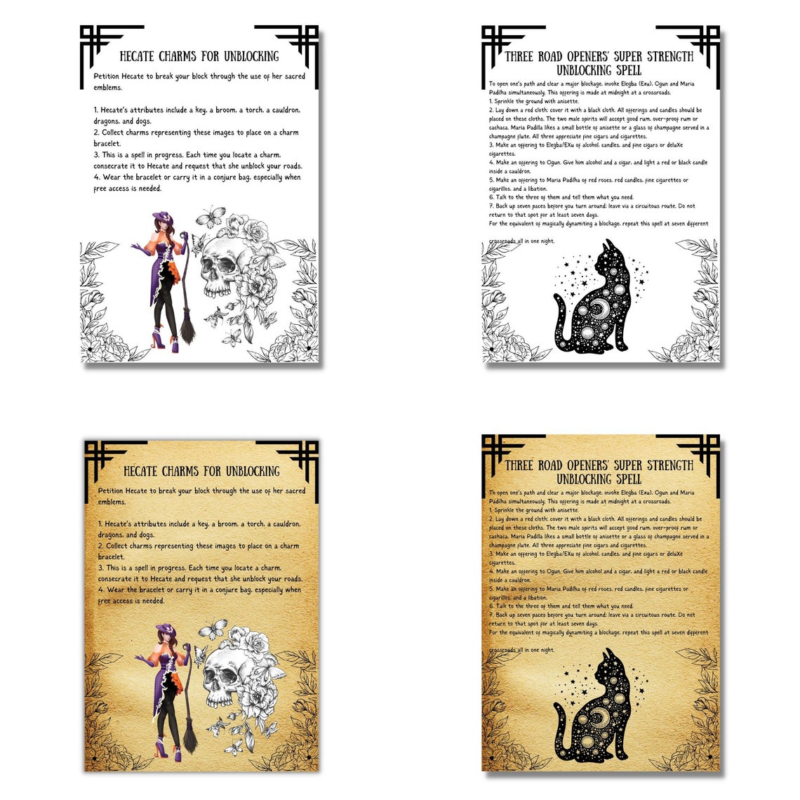 UNBLOCKING SPELLS Book, Wicca Spellbook, Witchcraft, Book of Shadows ...