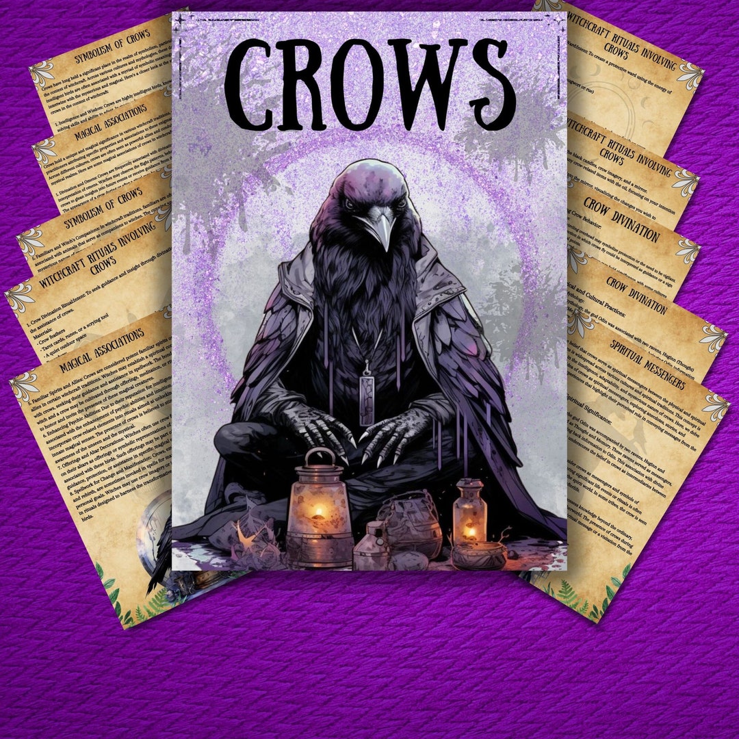 Secret Crows Grimoire Pages, Wiccan Book of Shadows, Crows Rituals ...