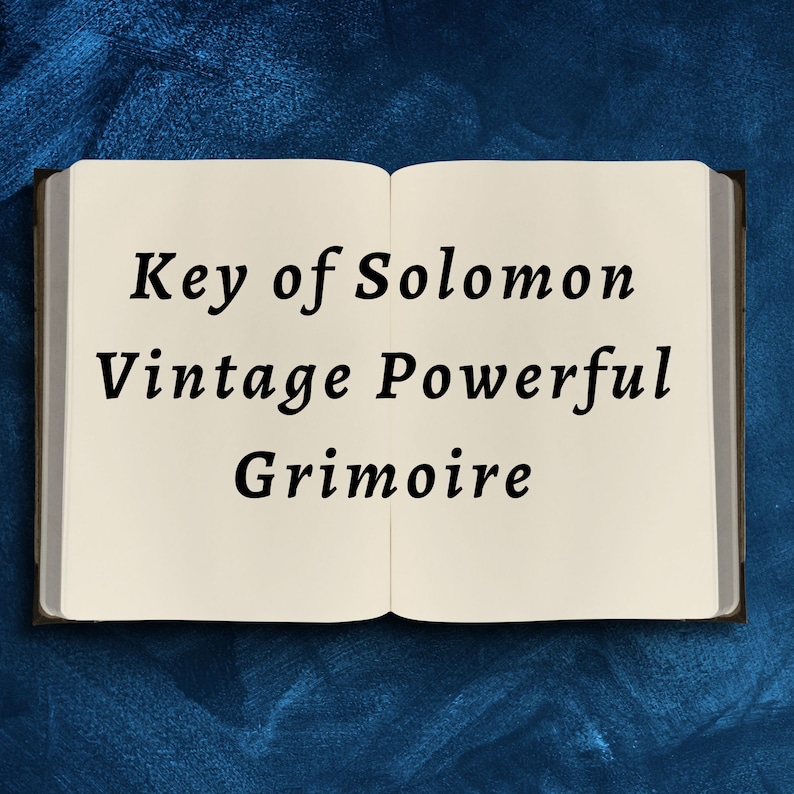 Key of Solomon Vintage Witchcraft Book, Grimoire, Book of Shadows ...