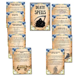 Death Spells Bundle, Book of Spell Pages, Witchcraft, Wicca Magic ...