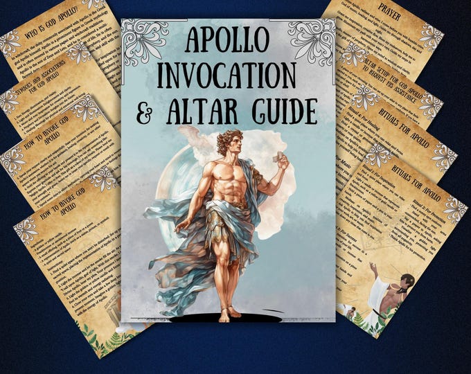 Greek God Apollo Altar, Prayer, Invocation, Altar Guide, Grimoire Pages ...