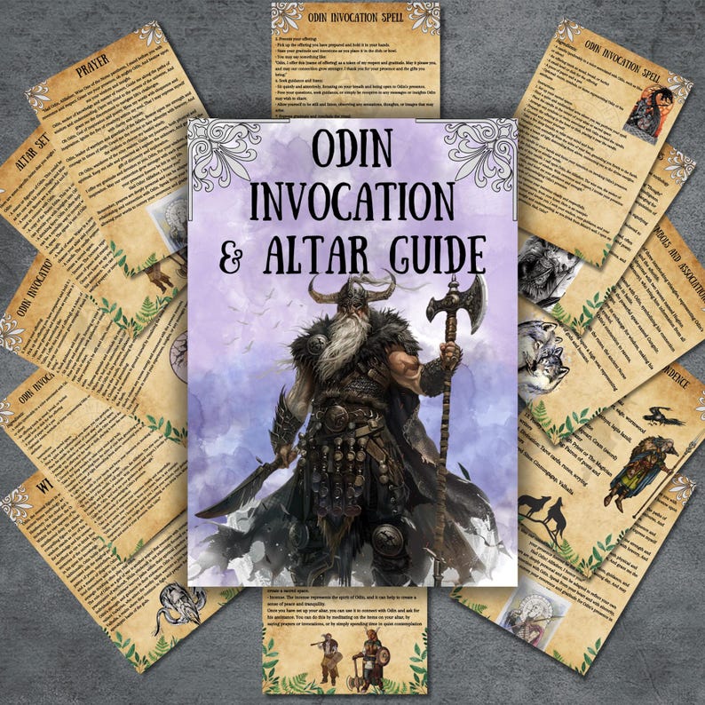 Odin Altar Guide: Norse God Invocation, Book of Shadows (digital ...