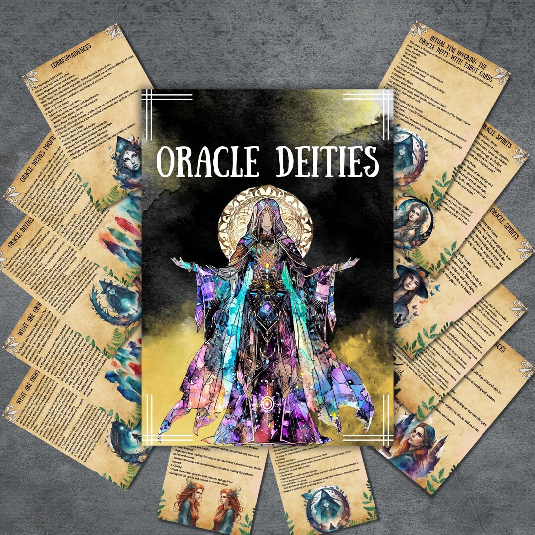 Oracle Deities Grimoire Pages, Printable Deities, Book of Shadows ...