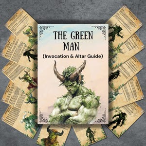 The Green Man Grimoire Pages, Printable, Book of Shadows, Witchcraft ...